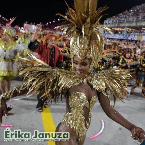 Érika Januza, rainha de bateria da Viradouro, no Carnaval 2025 do Rio ...